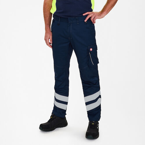 Cargo service trousers with reflectors